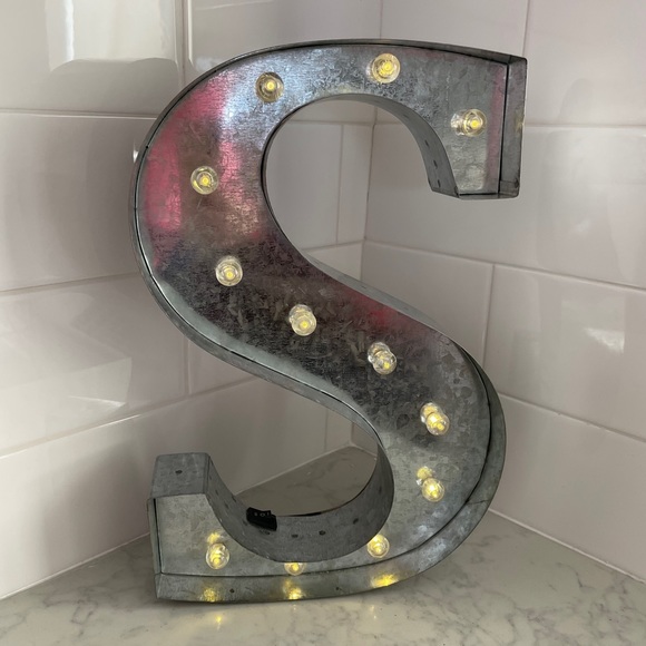 Accents | Marquee Light Up Letter S 135 Display Or Wall Mt | Poshmark